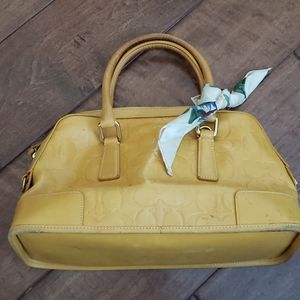 Coach | Bags | Coach Leather Bag Yellow | Poshmark